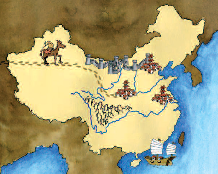 This Map Of Qinling Mountains